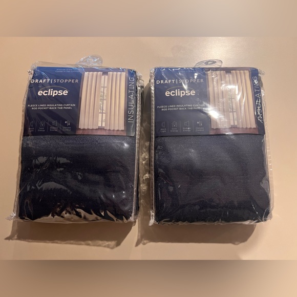 Eclipse | Accents | 2 New Beautiful Denim Color Blue Drapery Panels ...